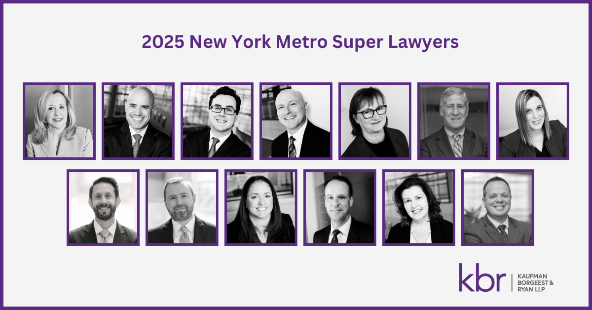 KBR is proud to have 13 of its attorneys named among the 2025 New York ...